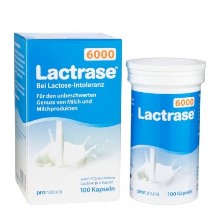 Lactase 6000 Capsules For The Lactose Intolerant.