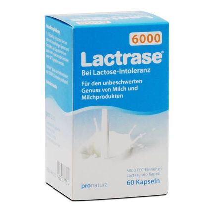Lactase 6000 Capsules For The Lactose Intolerant.