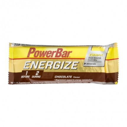 Powerbar Energize bar chocolate, to replenish lost nutrients