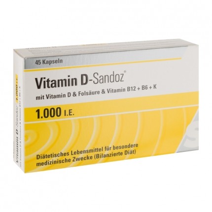 Vitamine D - Sandoz 1000 I.E. 45 gélules